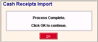 Import Cash Receipts