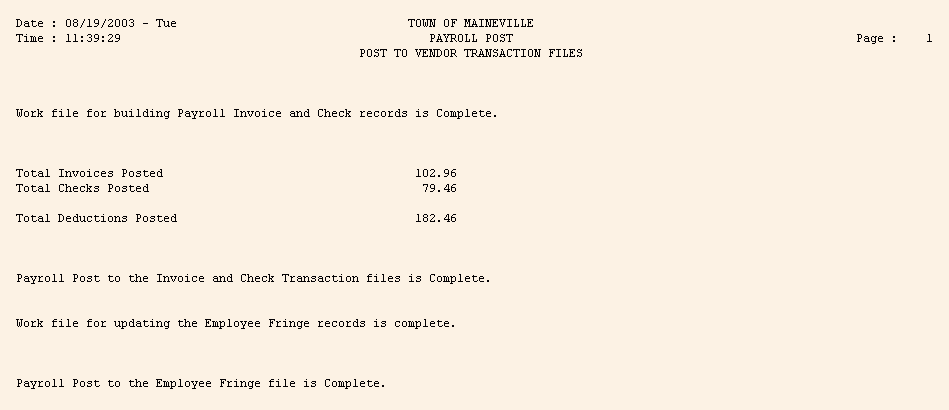 Post to Vendor Transaction Files Instructions