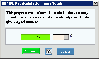 Recalculate Summary Record Totals